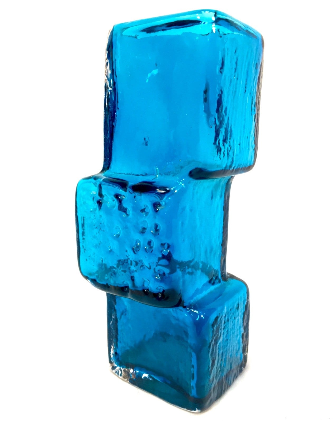 Whitefriars Geoffrey Baxter Drunken Bricklayer Vase in Kingfisher Blue ...