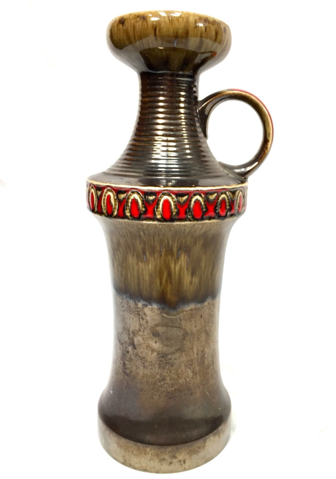 Vintage Large West German Jasba Pottery Vase Jug / Retro 1970s / Brown ...