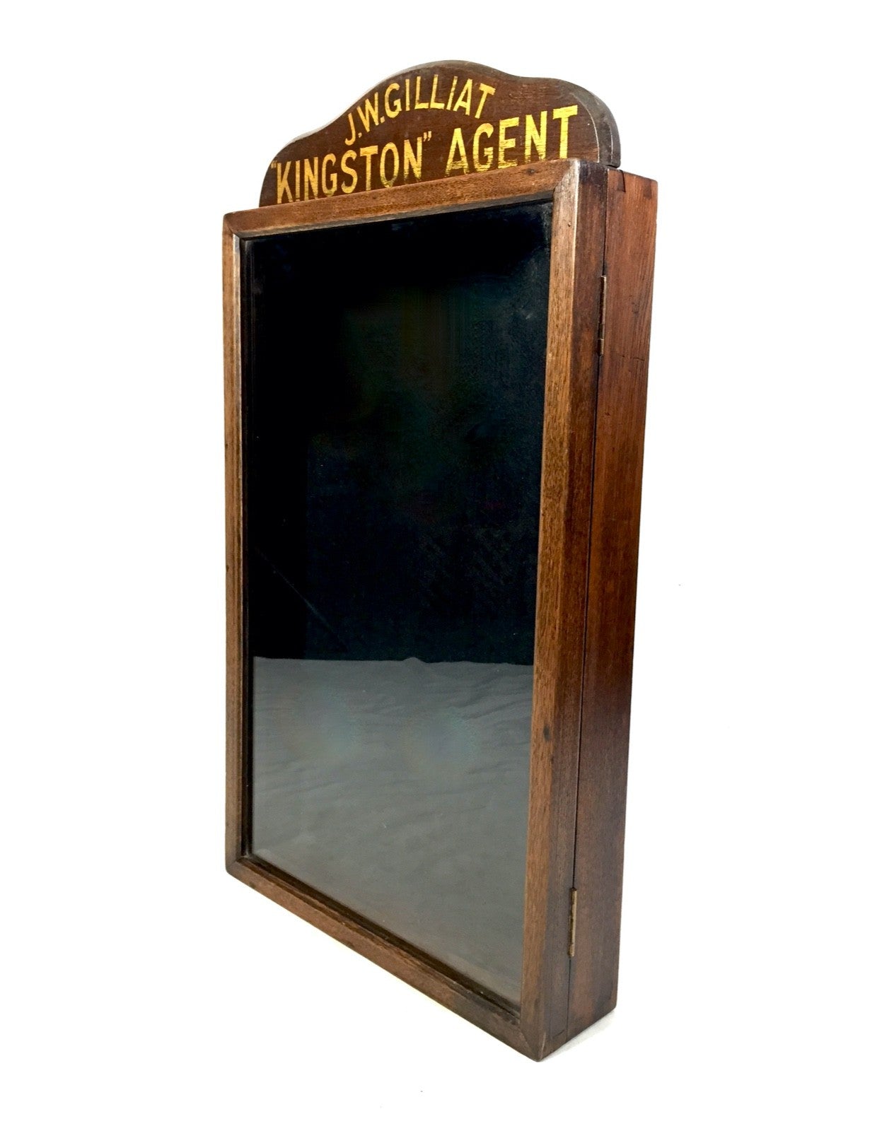 Antique Advertising Wooden Showcase Shop Display Sign Box J. W. Gillia ...