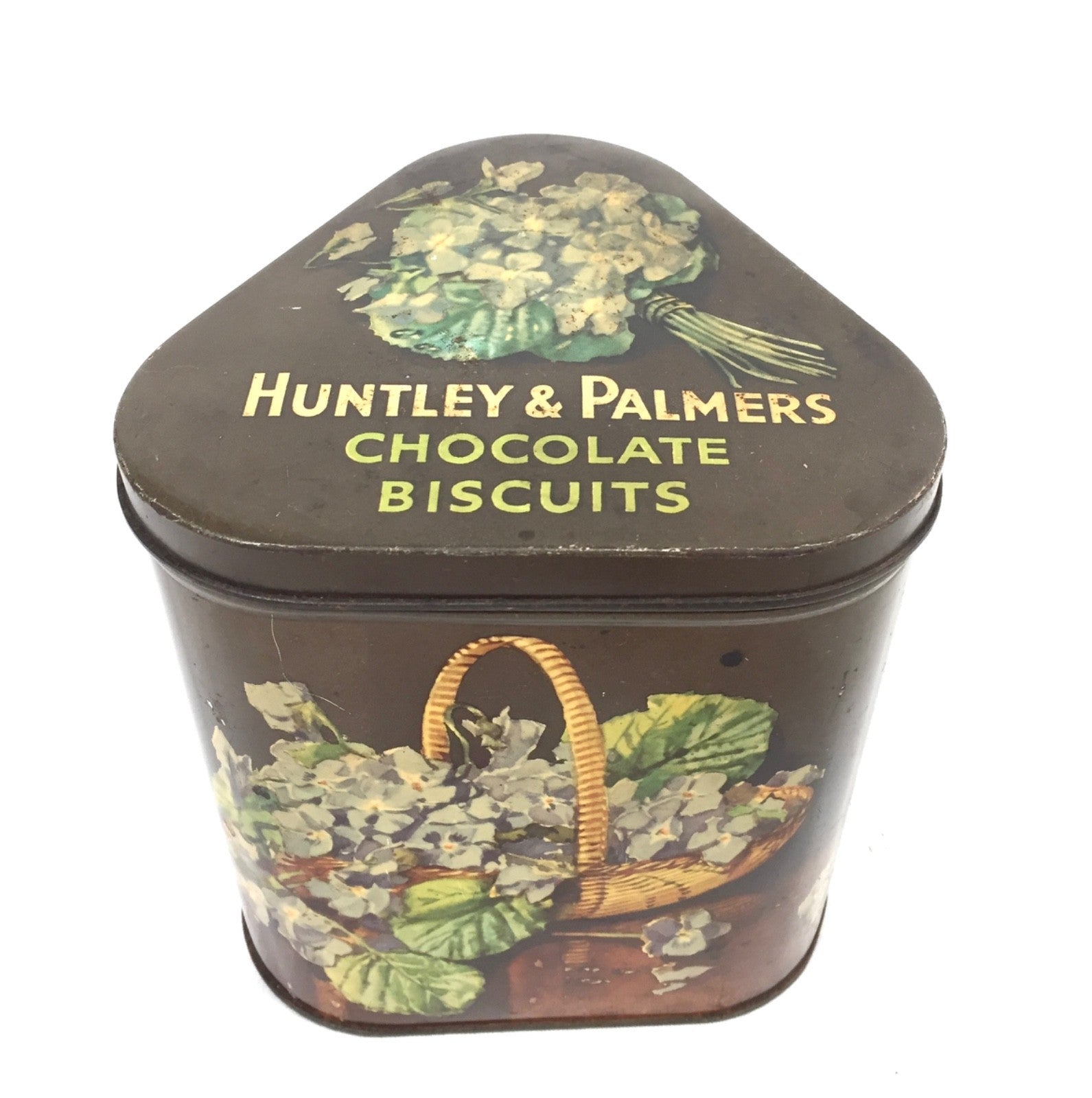 Antique Advertising Vintage Huntley & Palmer Chocolate Biscuit Tin / B ...